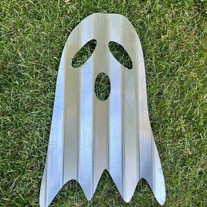 Ghost Halloween Decor- Haunted Ghost Corrugated Metal - Etsy