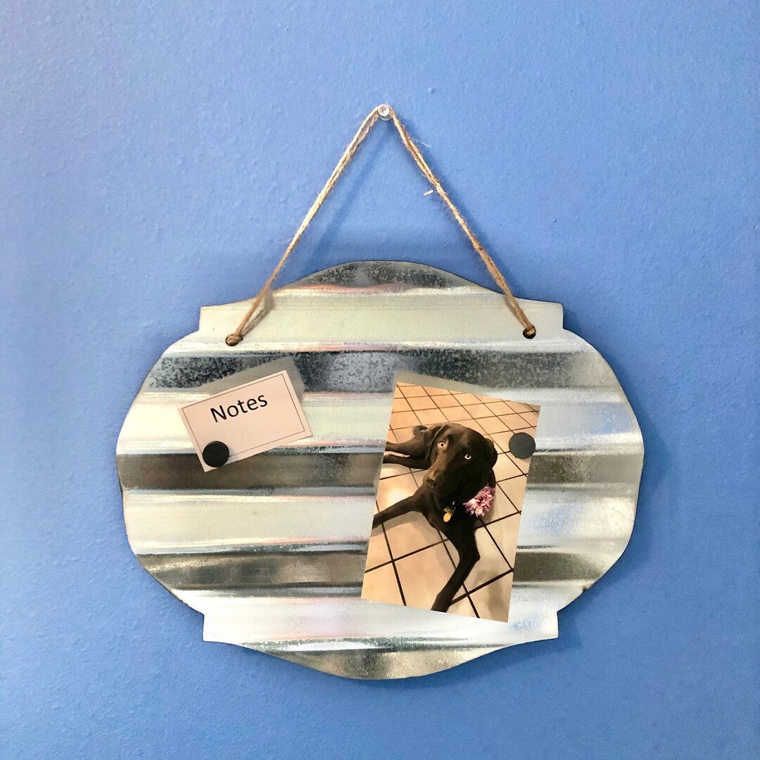 Magnetic Note Board Oval Vision Board Bulletin Board Metal Message ...