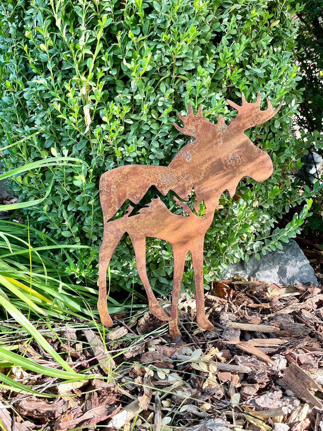 Moose Metal Yard Art Garden Decoration Bull Moose - Etsy