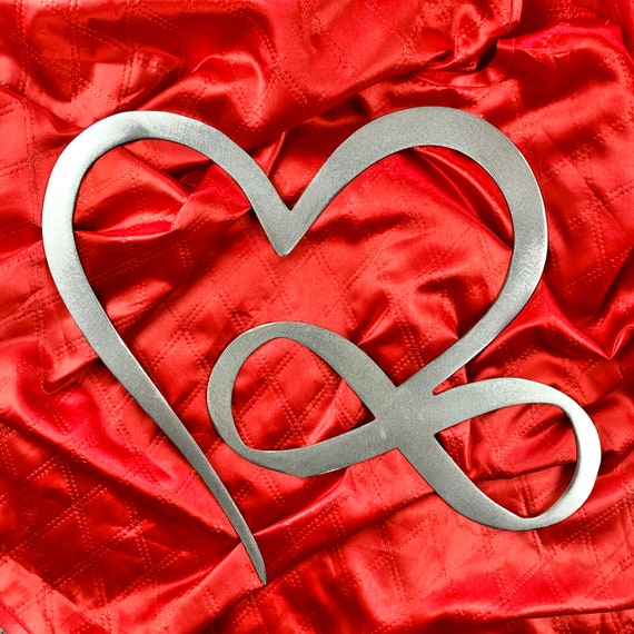 Infinity Symbol With Heart Metal Sign Love Infinity Symbol | Etsy