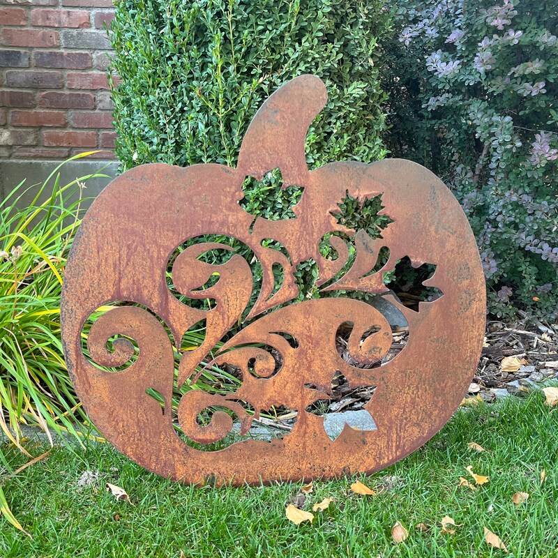 Rustic Metal Pumpkin - Etsy