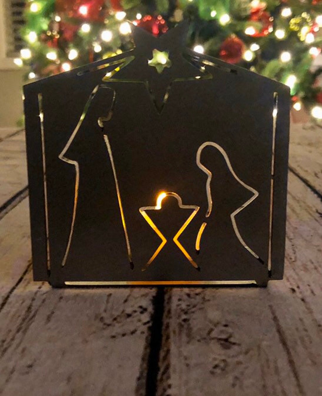 Nativity Scene Christmas Tea Light Metal Holiday Religious Gift - Etsy UK