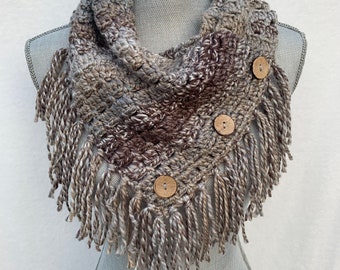 3 Button Scarf | Etsy