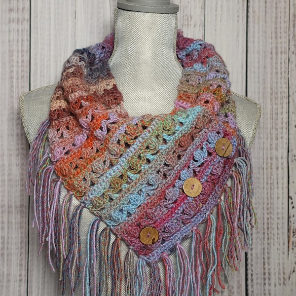 3 Button Scarf - Etsy