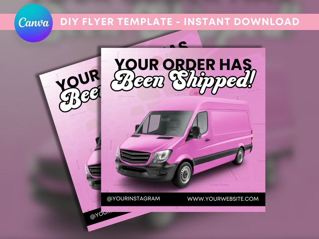 Orders Has Shipped Flyer, Shipping Flyer, DIY Flyer Template Design ...