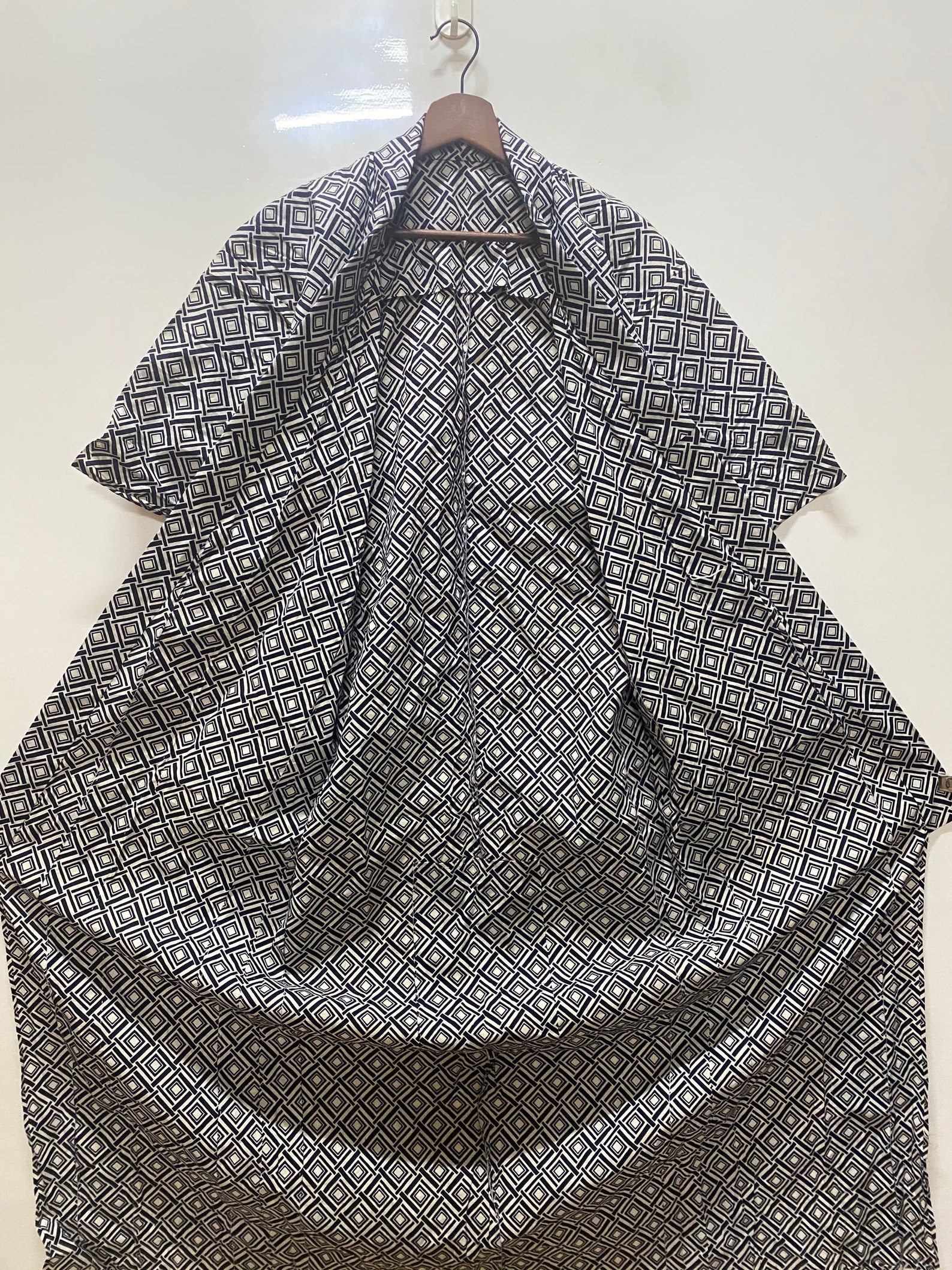 Vintage 90s Checkered Pattern Kimono Noragi Haori Hanten | Etsy