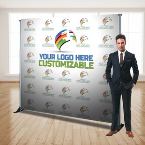 Custom Logo Backdrop Banner, Step and Repeat Business Event Backdrop ...