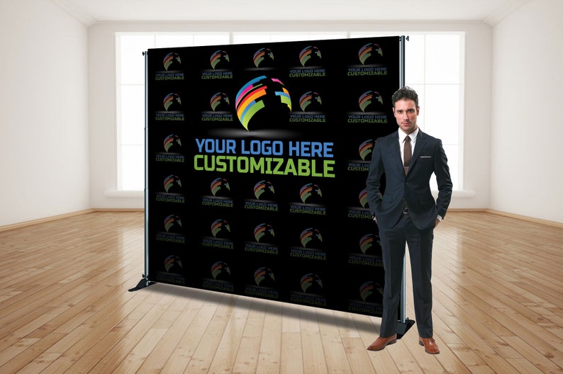 Custom Logo Backdrop Banner, Step and Repeat Business Event Backdrop ...