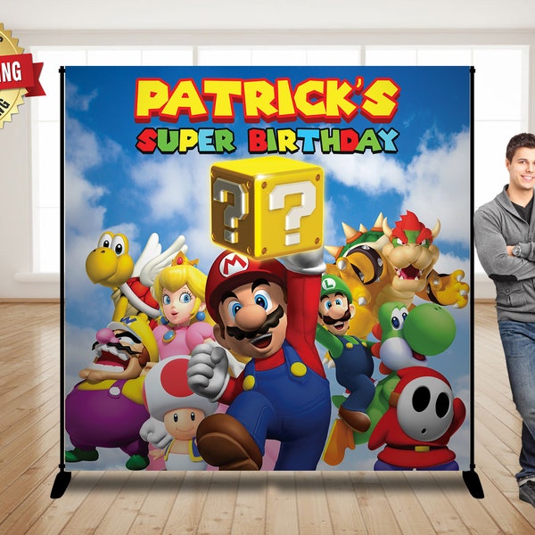 Super Mario Backdrop - Etsy