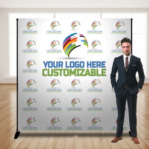 Custom Logo Backdrop Banner, Step and Repeat Business Event Backdrop ...