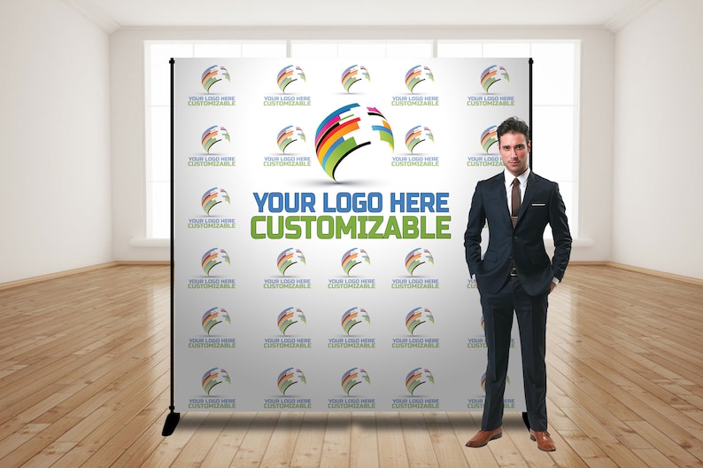 Custom Logo Backdrop Banner, Step and Repeat Business Event Backdrop ...