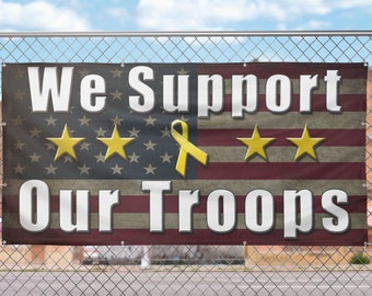 Our Troops Banner - Etsy