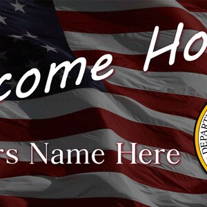 Welcome Home Flag U.S, Military Army Marine Corps Navy Air Force Coast ...