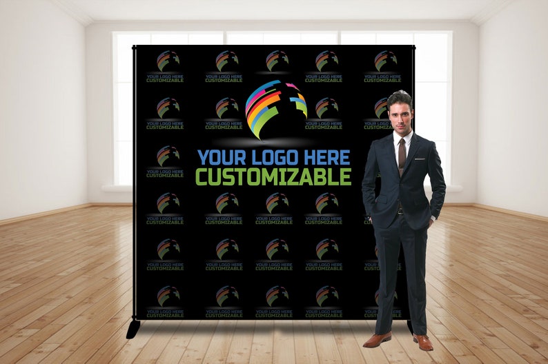 Custom Logo Backdrop Banner, Step and Repeat Business Event Backdrop ... Custom Logo Backdrop Banner, Step and Repeat Business Event Backdrop ...