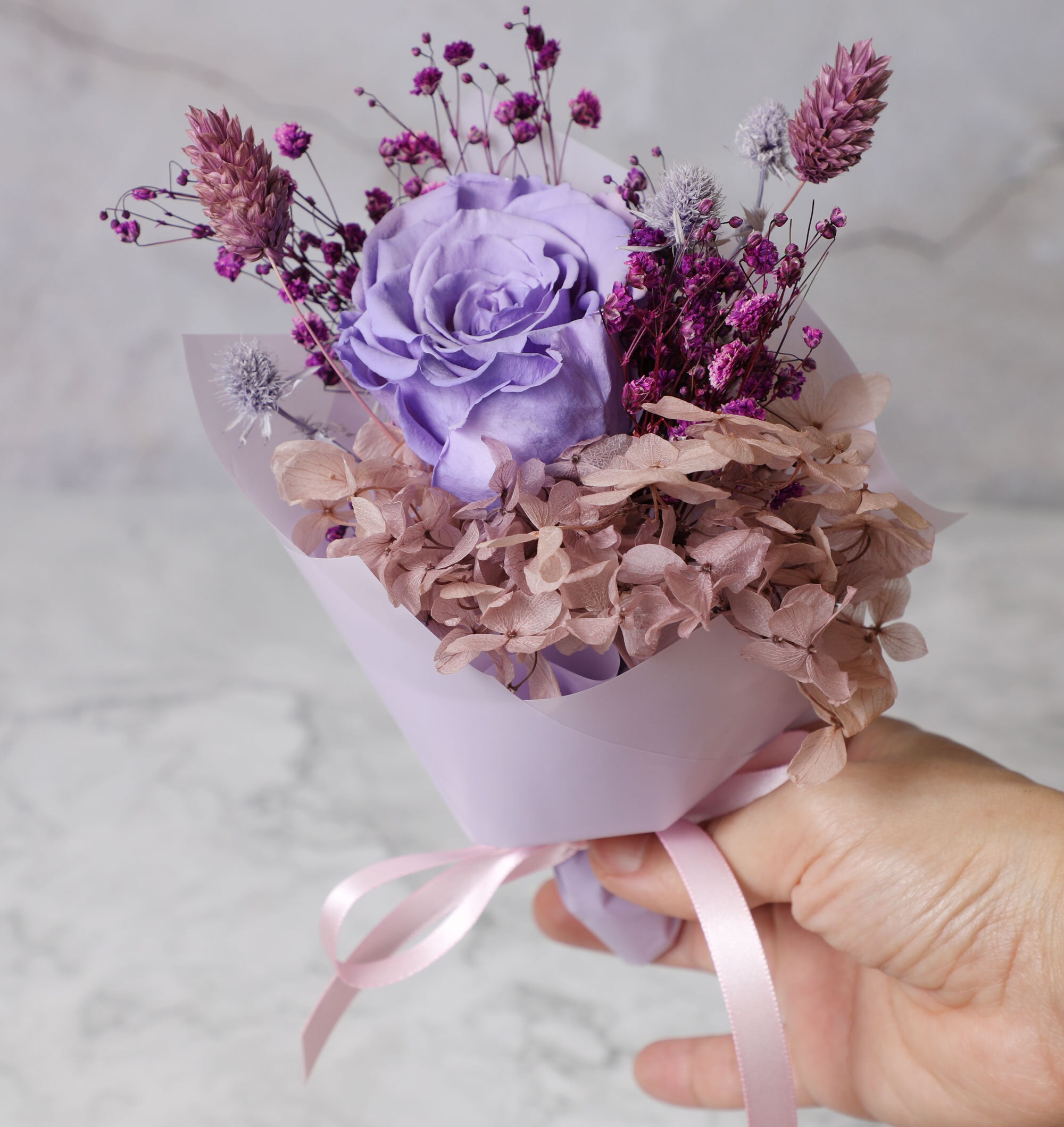 Mini Eternal Flower Bouquets Roses Bouquet - Etsy UK