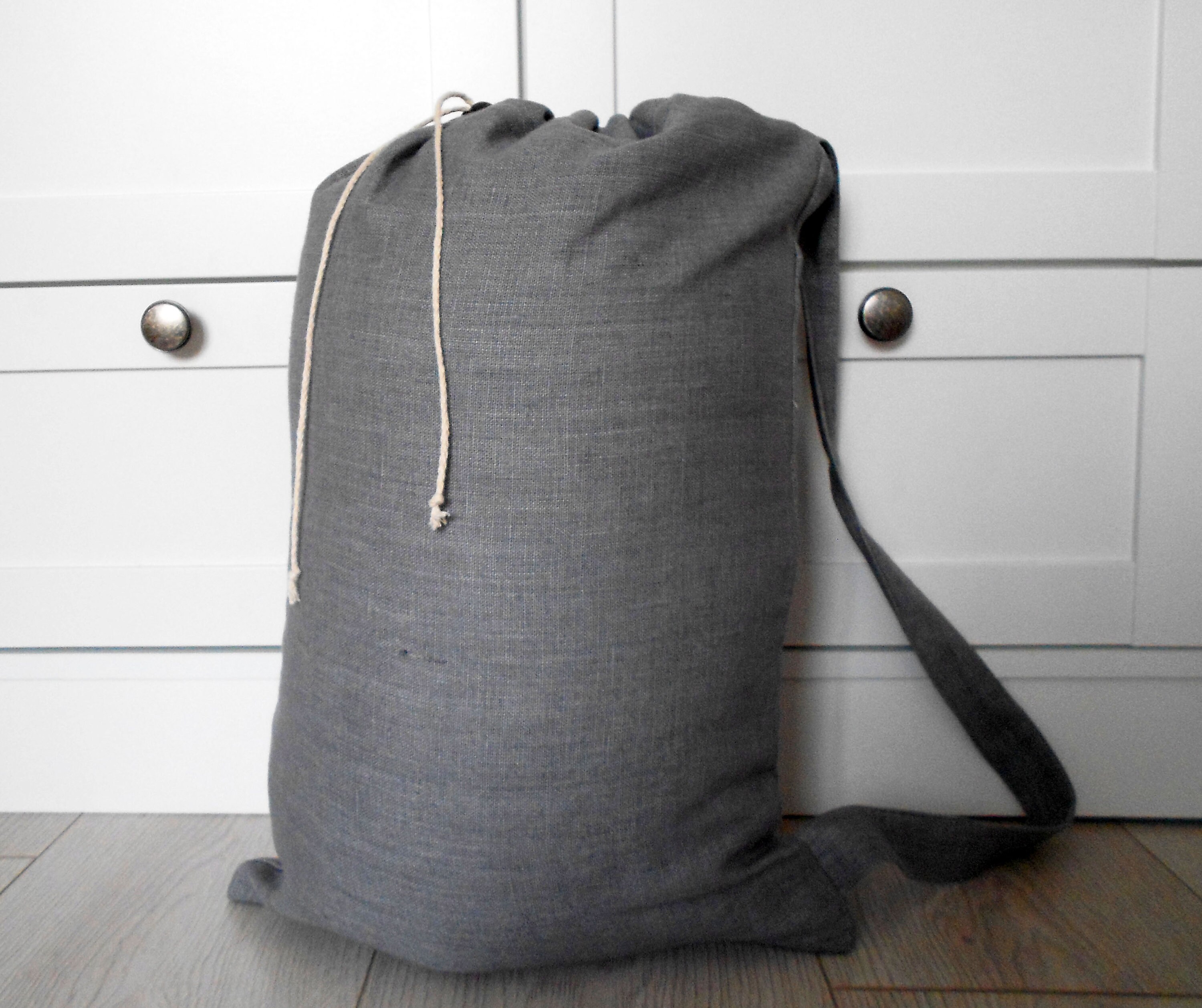 Linen Bag / Linen Laundry Bag / Eco Bag / Linen Drawstring Bag | Etsy