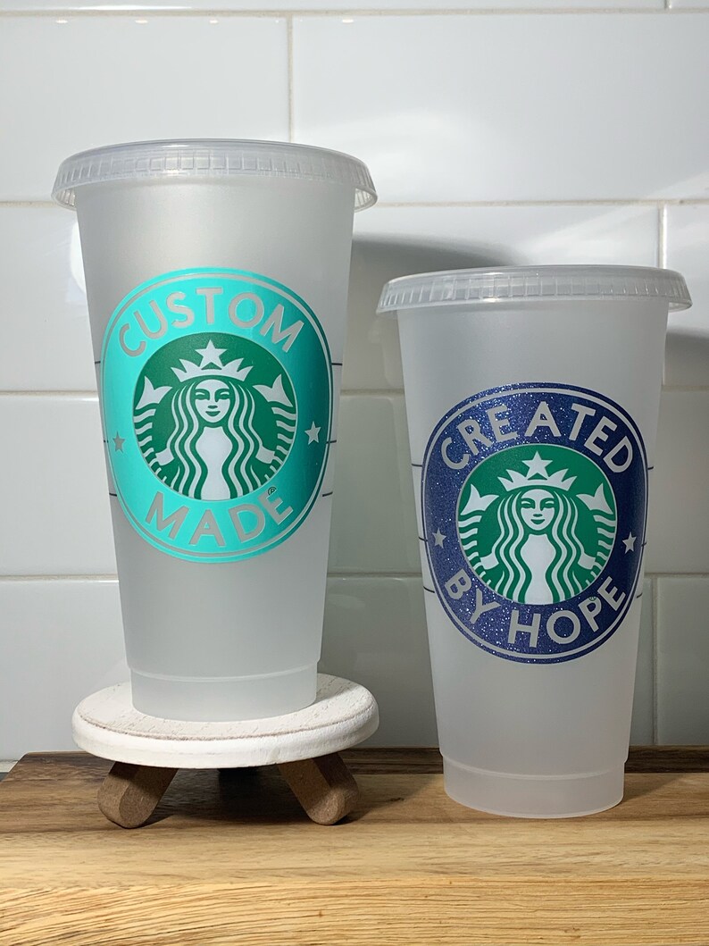 Custom Reusable Starbucks Cup Personalized iced coffee cup | Etsy