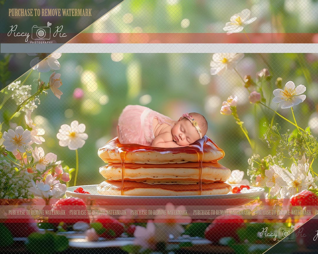 Newborn Digital Background , Newborn Pancake Digital Backdrop, Pancakes ...