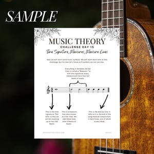 30 Day Music Theory Challenge Printable PDF - Etsy