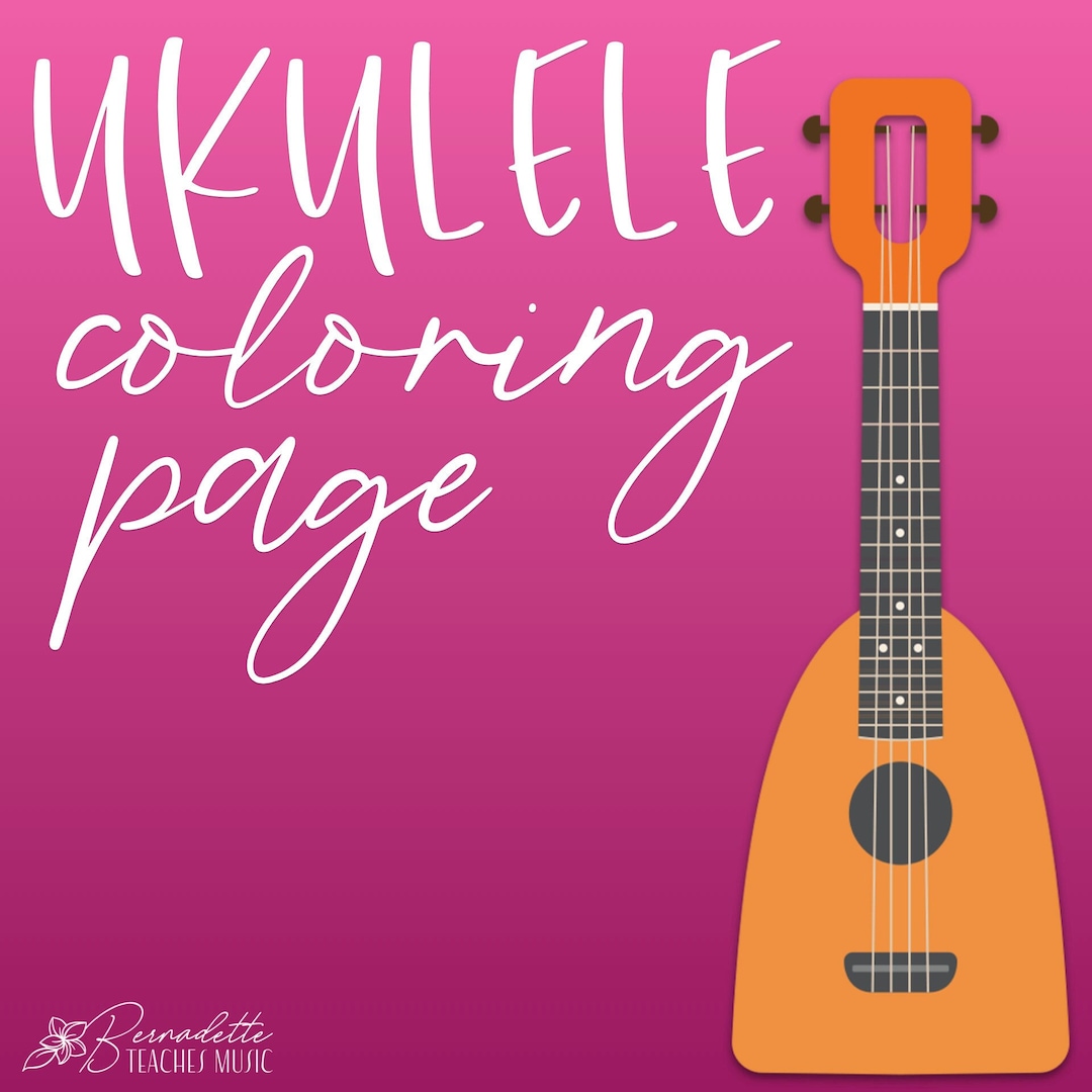 Ukulele Coloring Page Instant Download - Etsy Canada