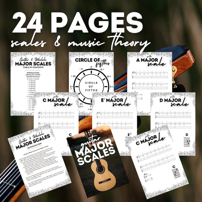 All Major Scales for Guitar PDF Instant Download - Etsy