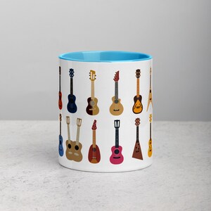 11 Oz Ukulele Mug With Color Inside | Ukelandia Mug - Etsy
