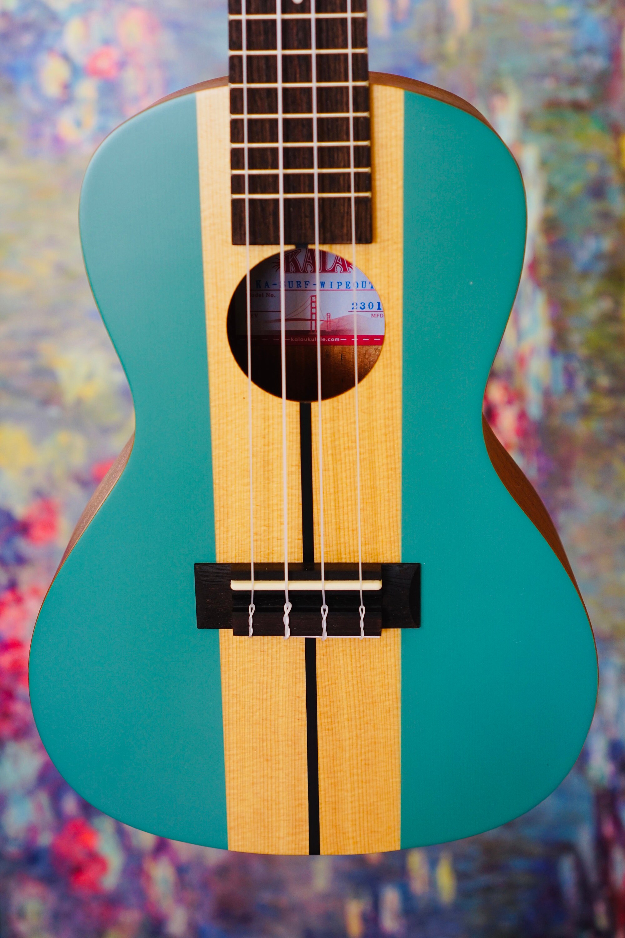 Turquoise Kala Vintage Surf Series Concert Ukulele