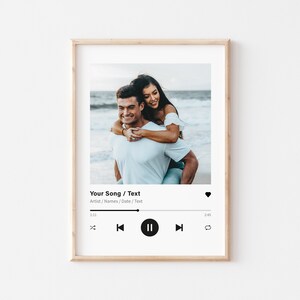 Personalized Spotify Poster With Photo Printable Friendship | Etsy