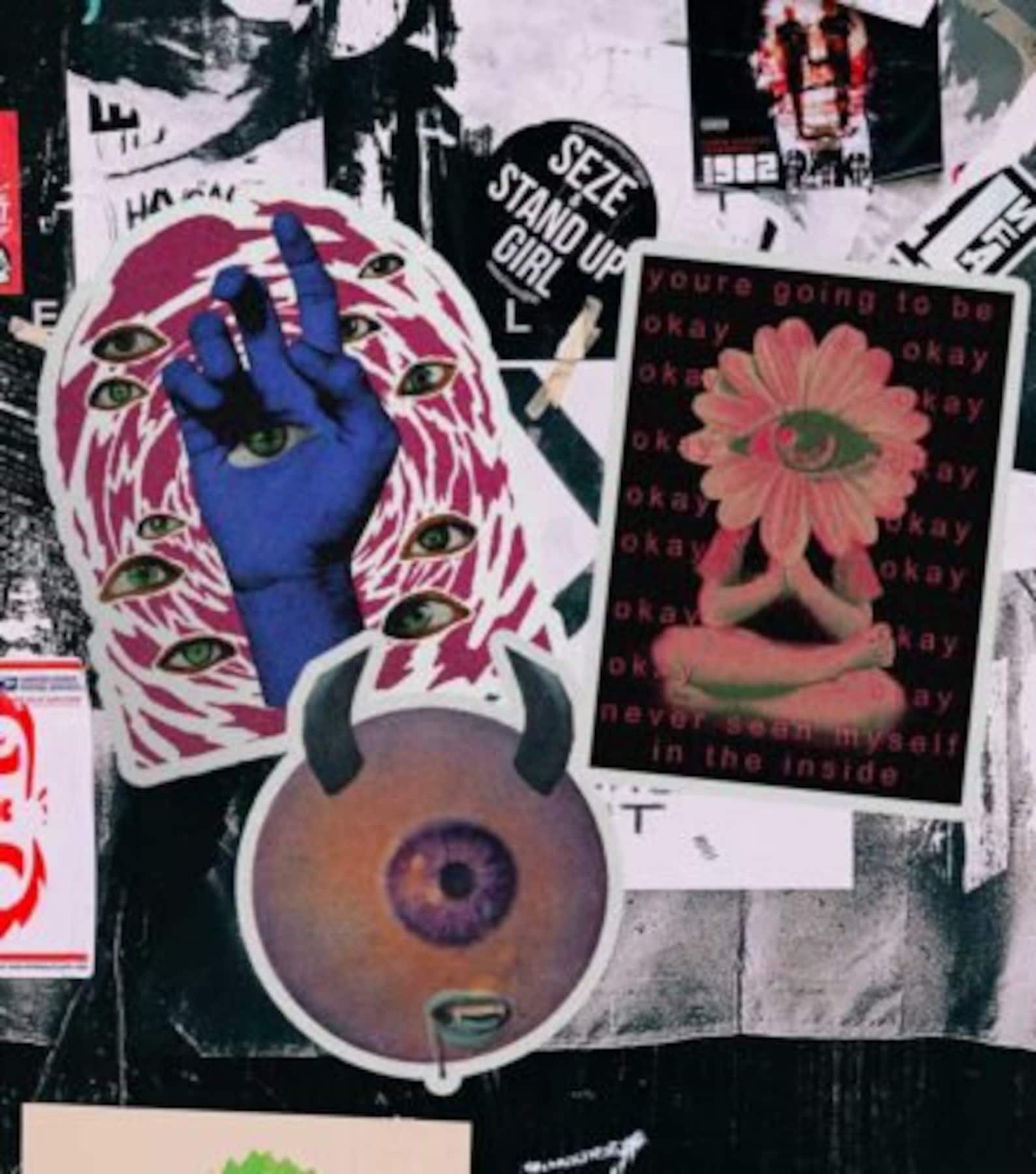 Weirdcore Stickers Pack Mystery Box 5 Vinyl Stickers - Etsy