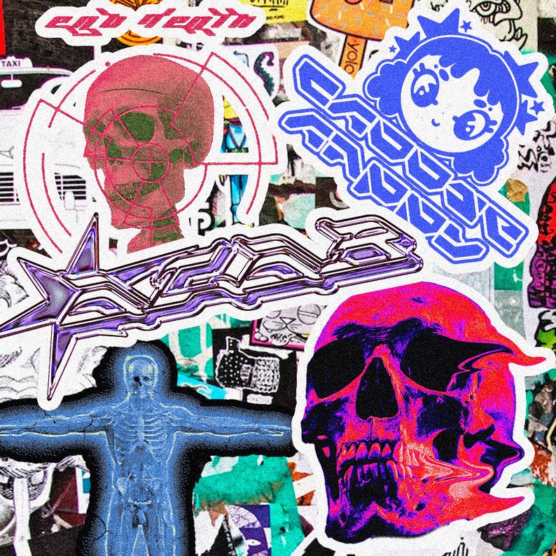 Y2k Stickers Pack - Mystery Box - 10 Vinyl Stickers - Etsy