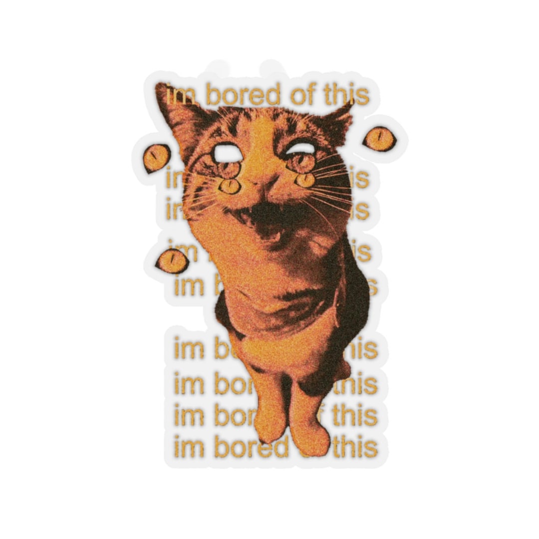 Weirdcore Sticker Cat - Etsy