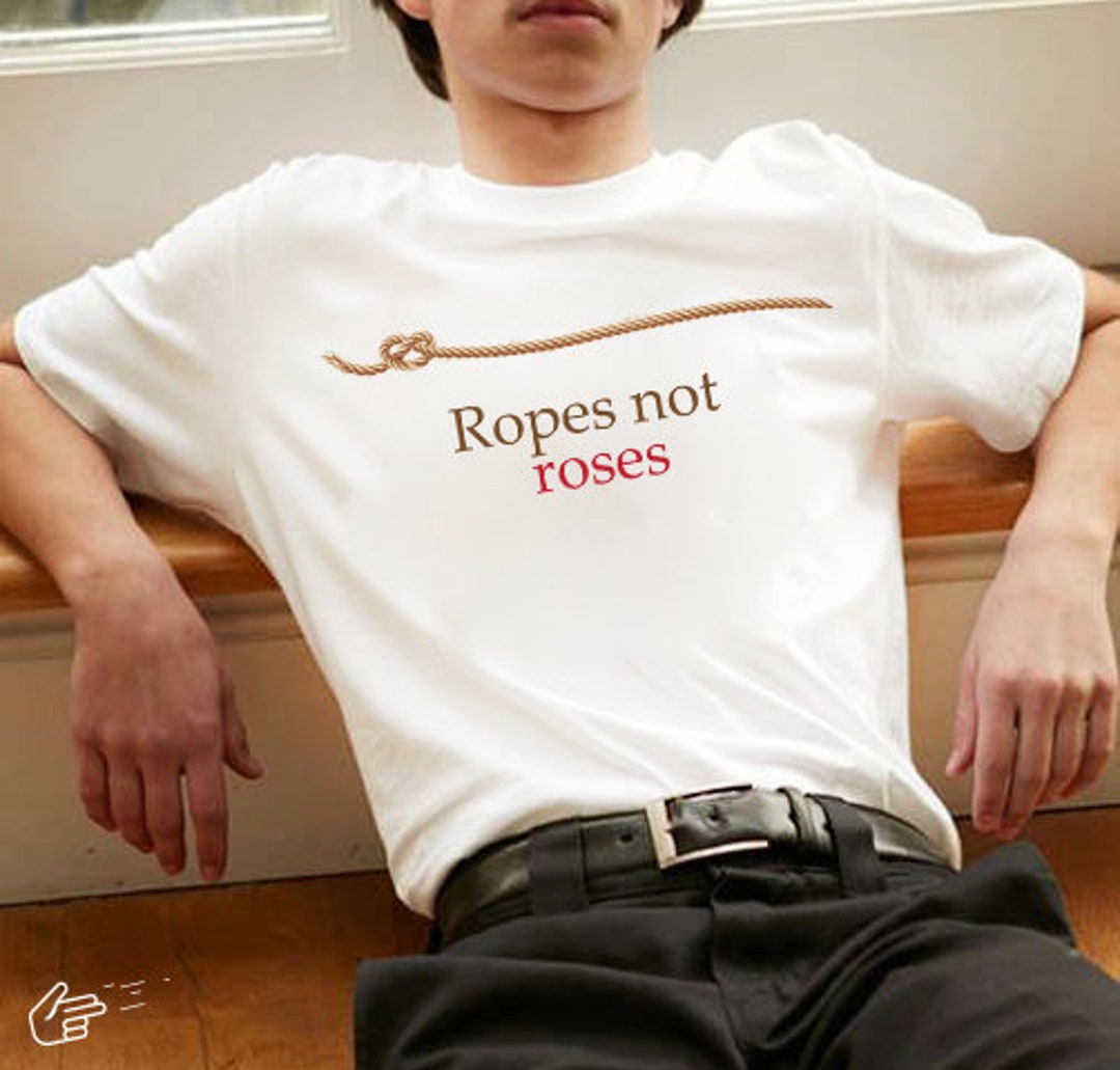 Bdsm-gear for Men Submissive - Ropes Not Roses - Men BDSM Graphic T ...