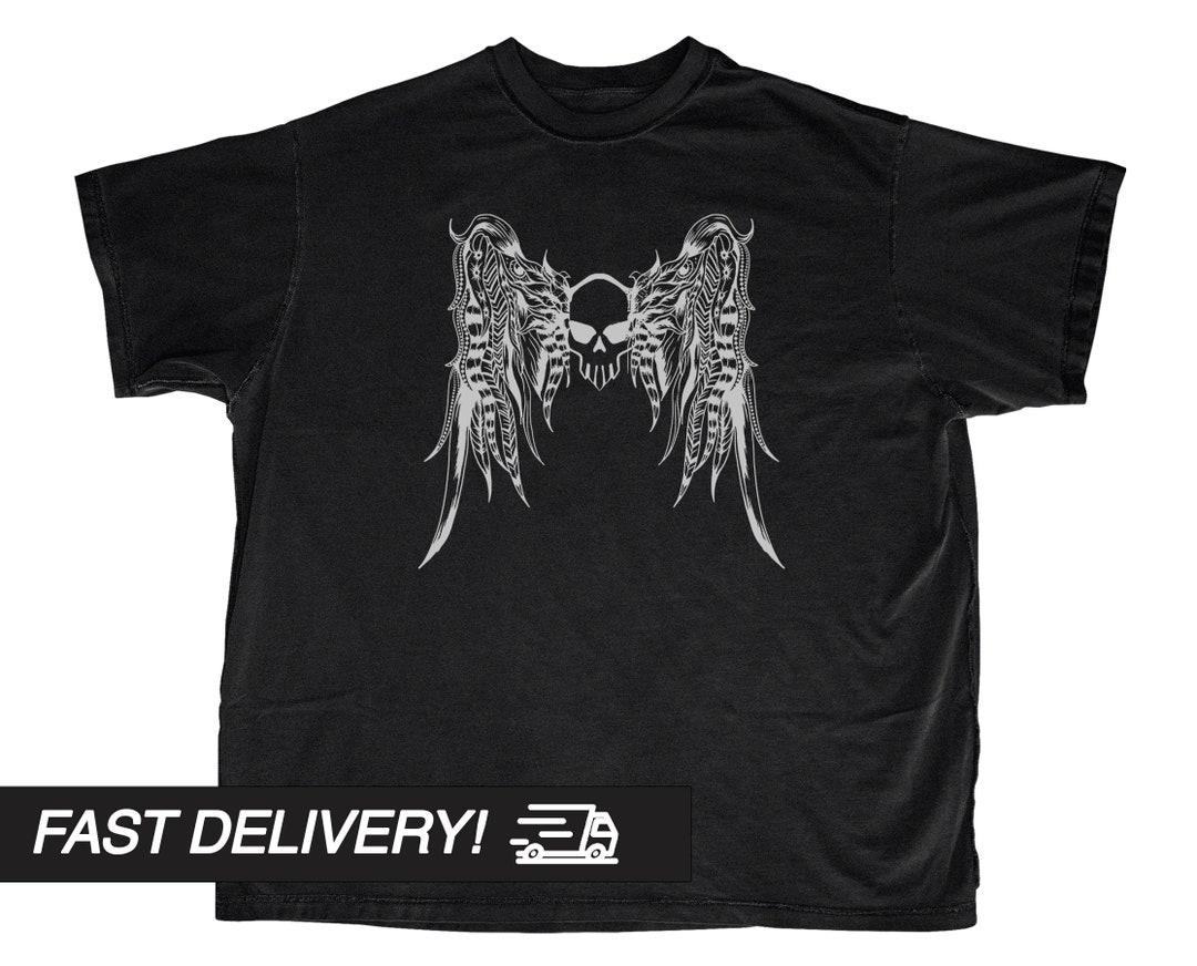 Wings Y2k Graphic Top, Y2k Clothing, Y2k Shirt, Y2k Graphic Tee, Gothic ...