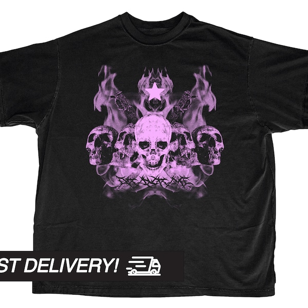 Skull Y2k Shirt - Etsy Australia