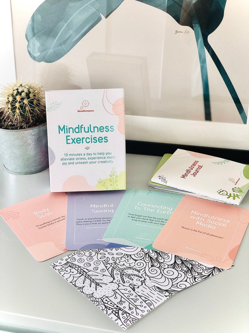 Mindfulness Exercise Cards - Etsy