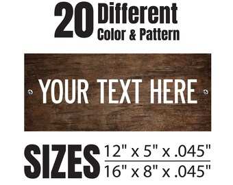 Personalized Custom Aluminum Metal Signs With Your Text, Single-sided ...