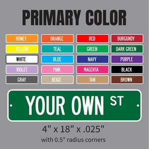 Custom Metal Street Sign, Custom Your Text Street Road, 4" X 18 ...