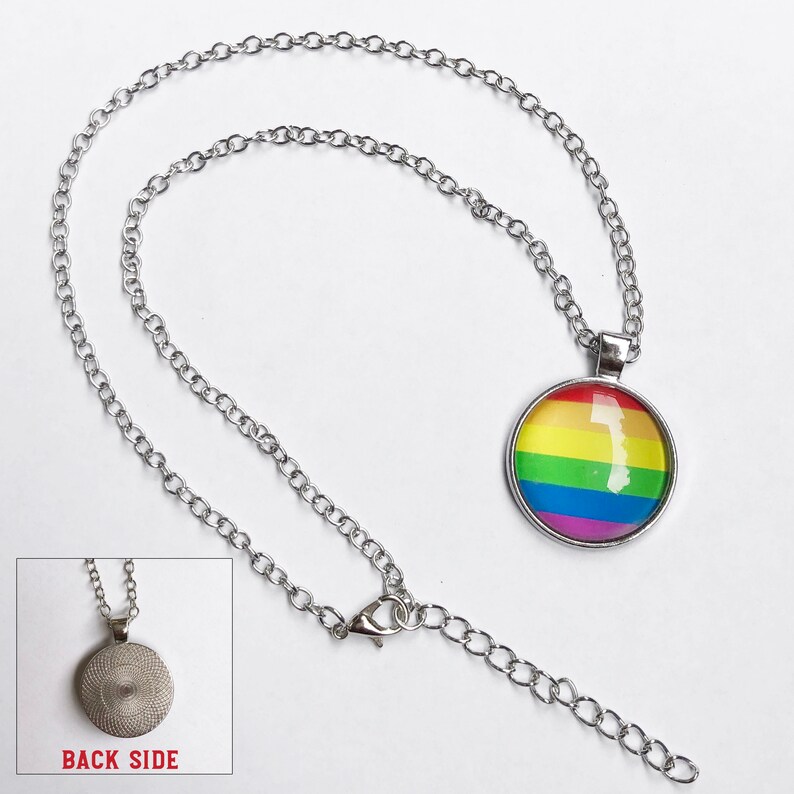 RAINBOW NECKLACE Gay Pride LGBTQ Pride Rainbow Pendant - Etsy