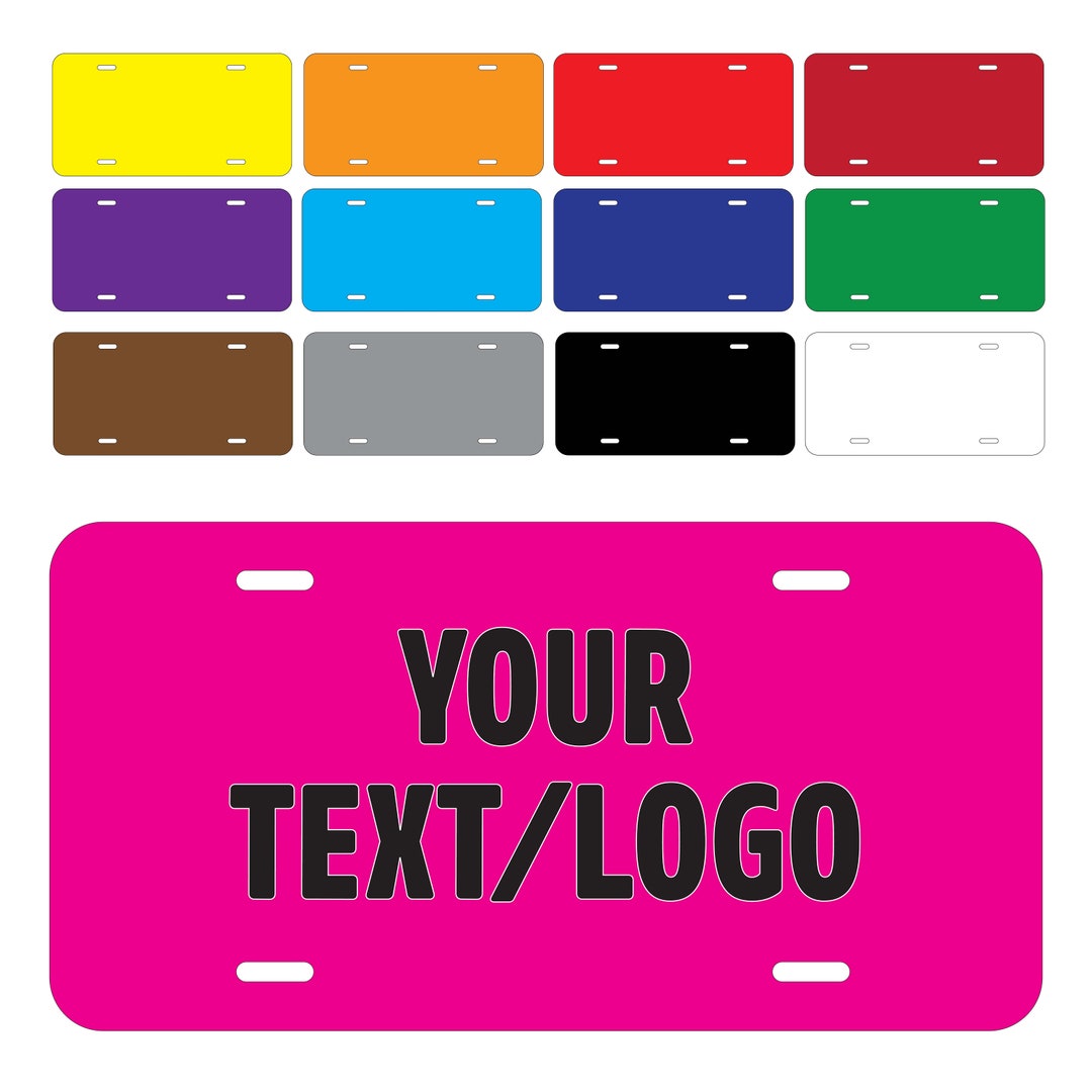 Colorful Personalize License Plate-customize Car Tag | Front License ...