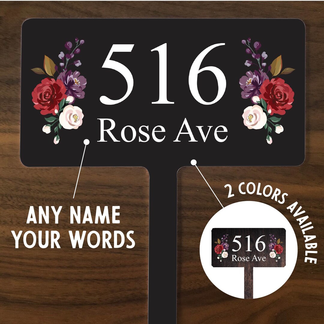 Address Sign, Customize Garden Sign, Personalized Garden Sign, Garden ...