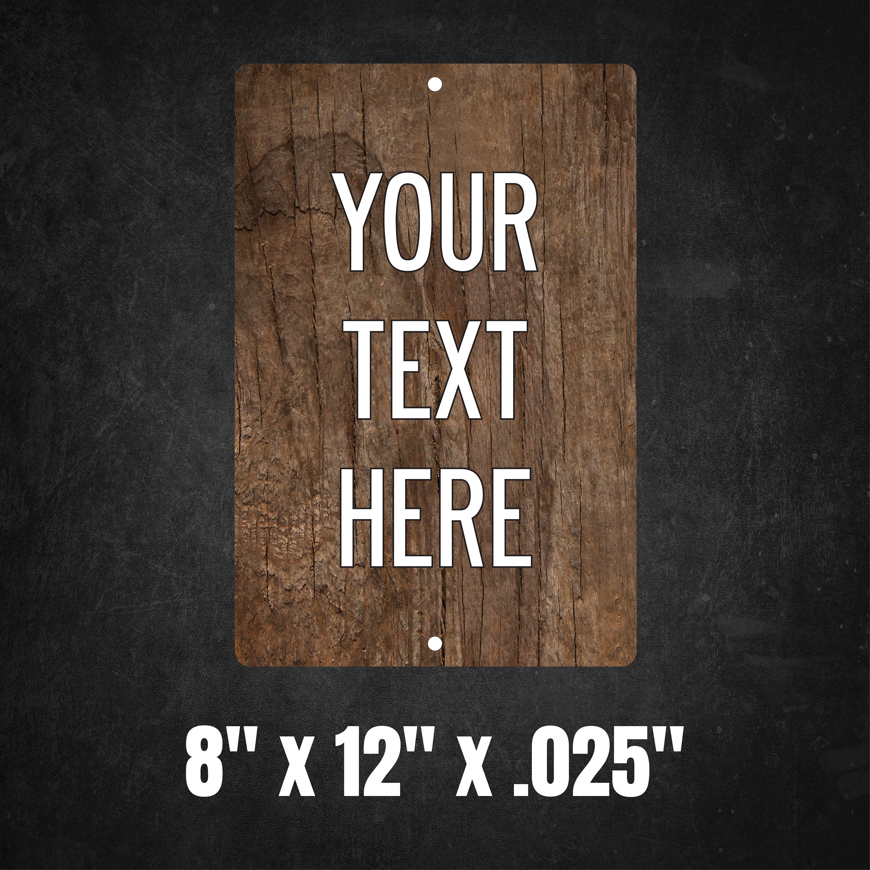 Personalized Custom Aluminum Metal Signs With Your Text - Etsy