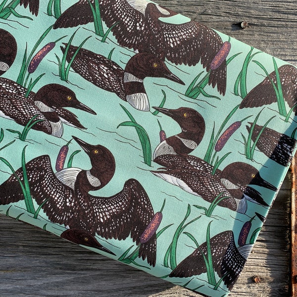 Fabric With Loons - Etsy
