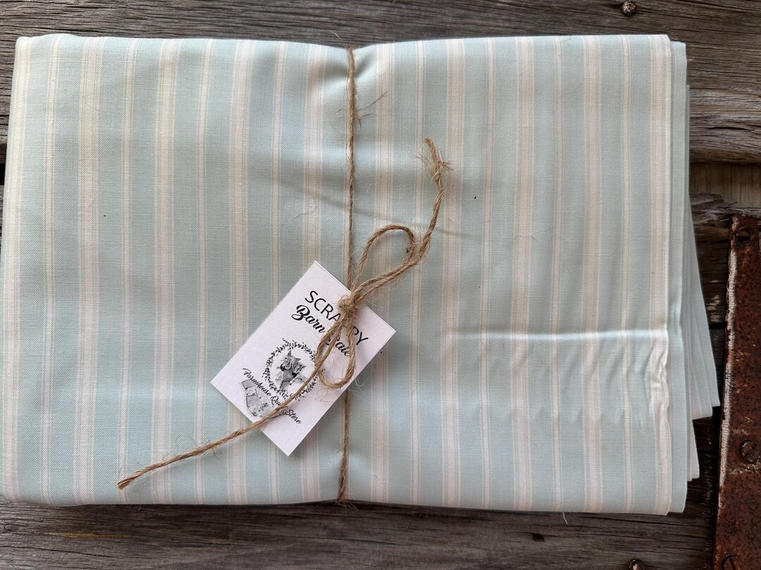 FABRIC BARN SALE 108 X 44 Inch Blue White Ticking Windham Fabrics ...
