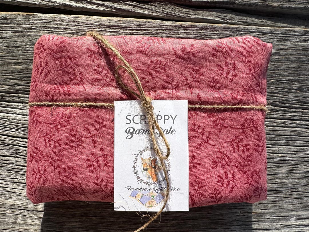 FABRIC BARN SALE 104 X 44 Inches Red Twig Foliage Fabric Quilt Cotton ...