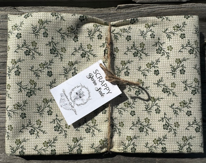 Vintage Calico Fabric BARN SALE 24 Inch X 44 Inch Floral Quilt Apparel ...