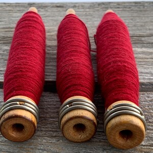 Vintage Spools With Weaving Yarn Lot of 3 From Old Textile Mill in New ...