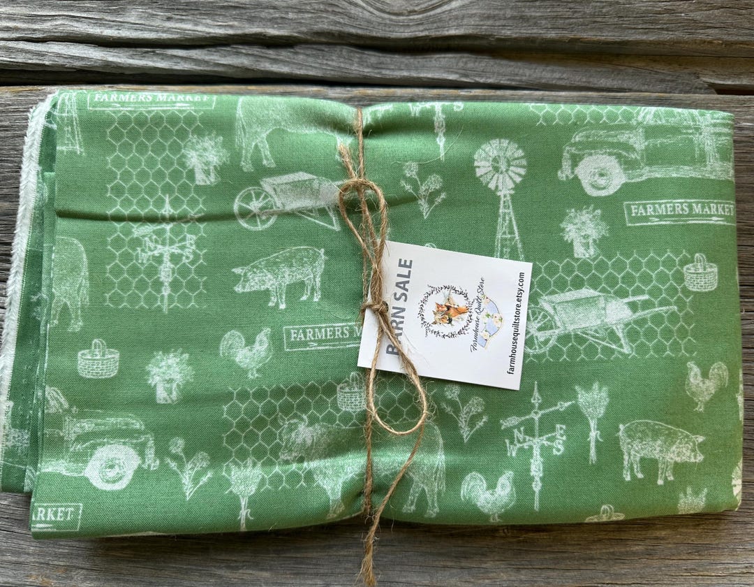FABRIC BARN SALE 72 X 44 Inch Farmers Market Fabric Farmyard Windham ...