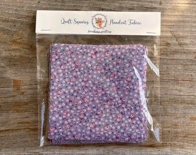 FABRIC Quilt Squares 5 X 5 Inches Cotton 28 Patches Vintage Calico Mix ...