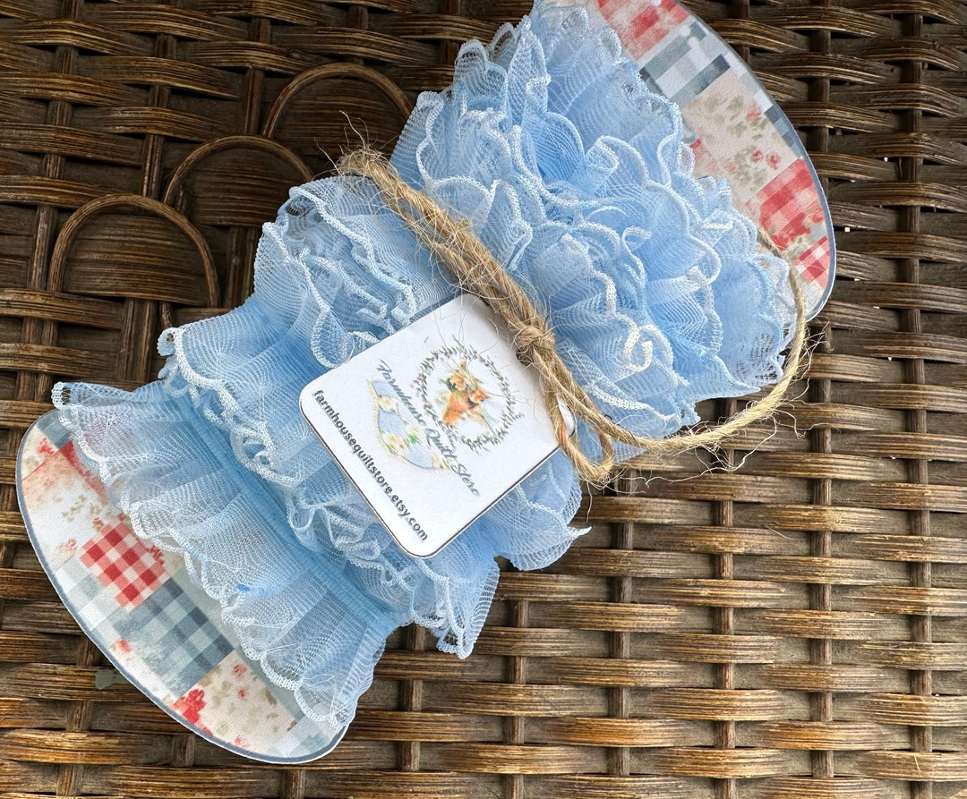 Vintage Ruffle Trim Light Blue Sheer Polyester Fabric 3 Yards - Etsy