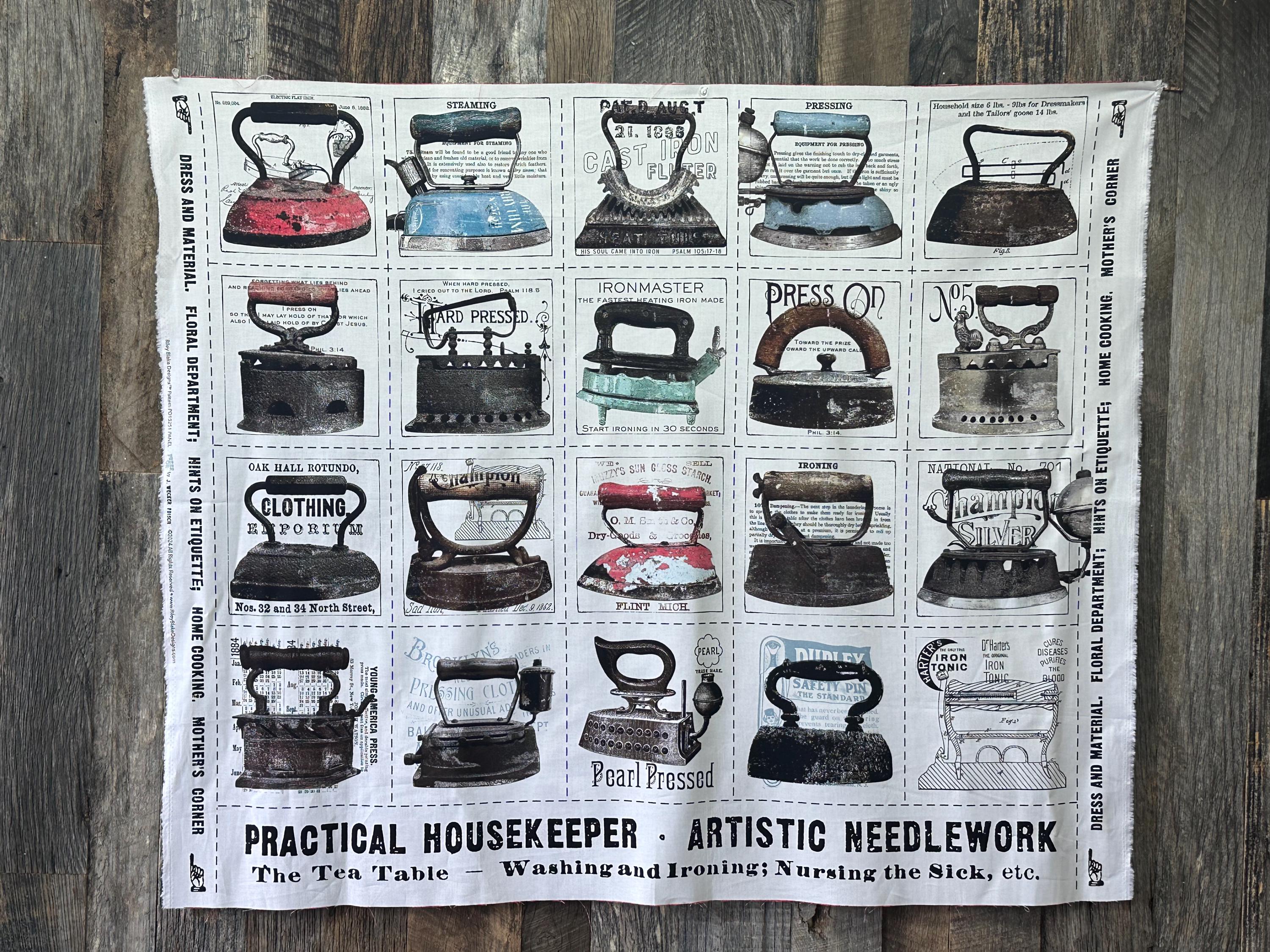 PRESS ON Fabric Panel by J Wecker Frisch Quilting Sewing Supplies Riley ...